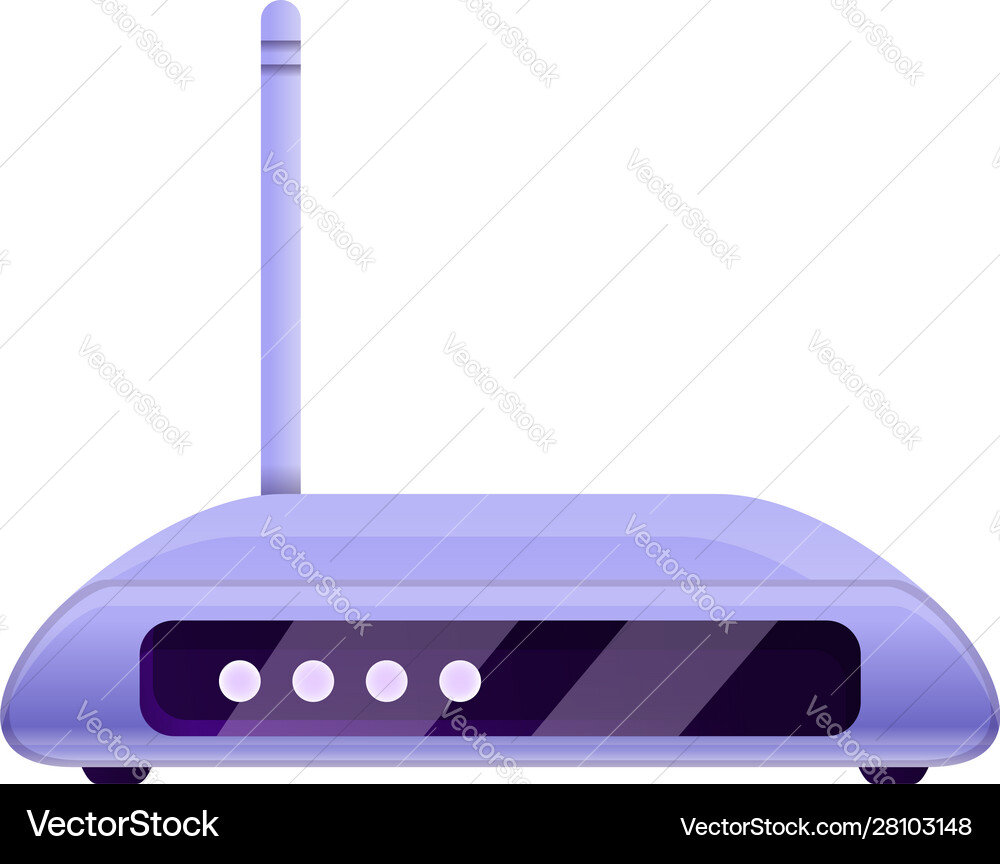 Domain router icon cartoon style Royalty Free Vector Image