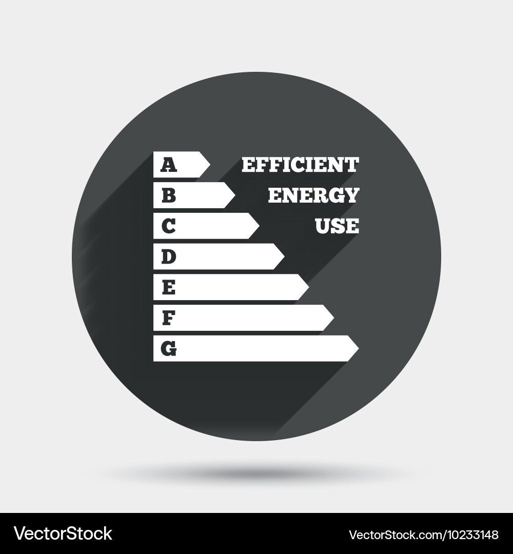 Energy efficiency icon electricity consumption Vector Image