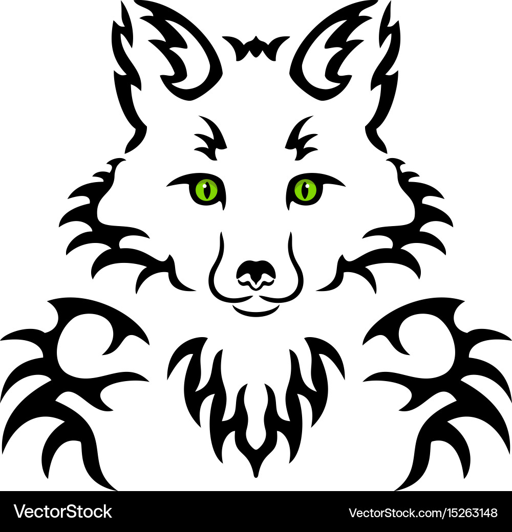 Fox tattoo Royalty Free Vector Image - VectorStock