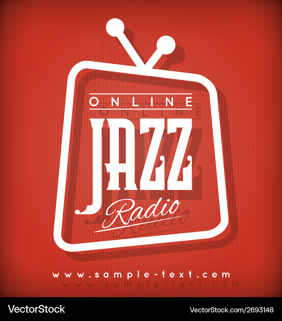 Jazz radio Royalty Free Vector Image - VectorStock