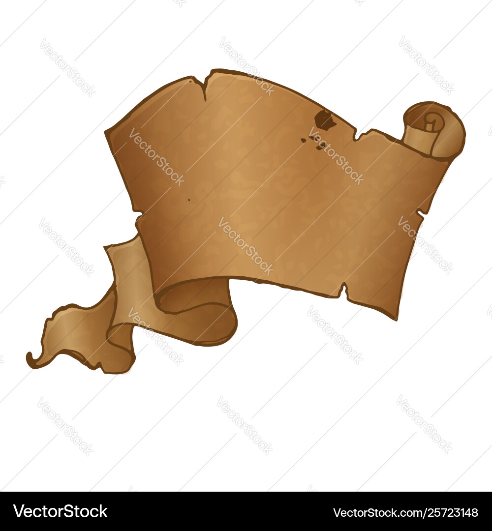 Old rolled parchment Royalty Free Vector Image