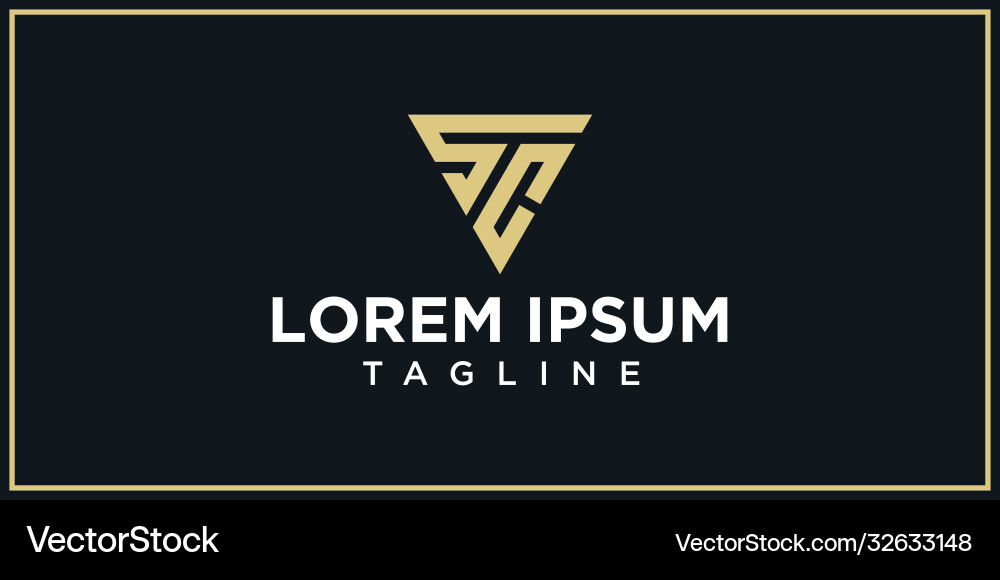 Sc triangle logo Royalty Free Vector Image - VectorStock