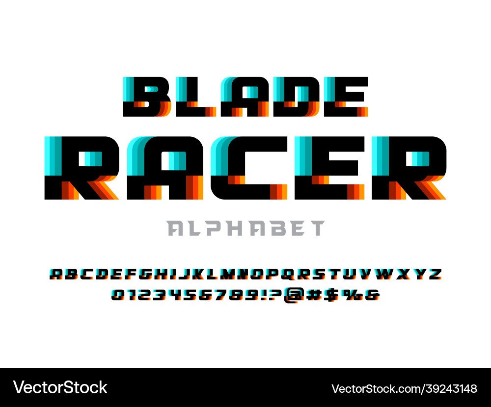 Speed font Royalty Free Vector Image - VectorStock