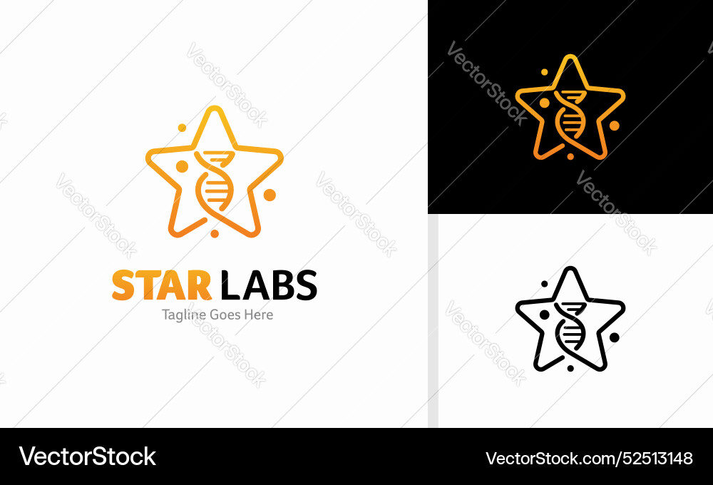 Star lab logo design concept academy template Vector Image