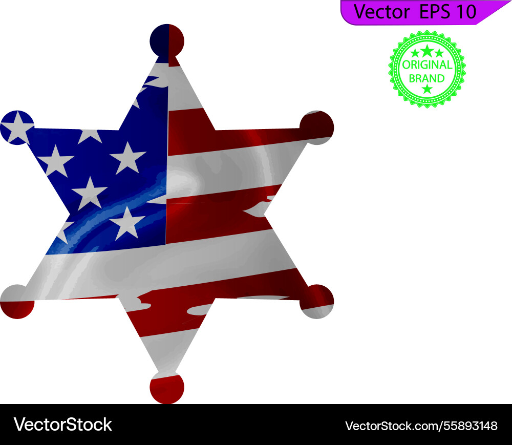 Thin blue line us flag Royalty Free Vector Image