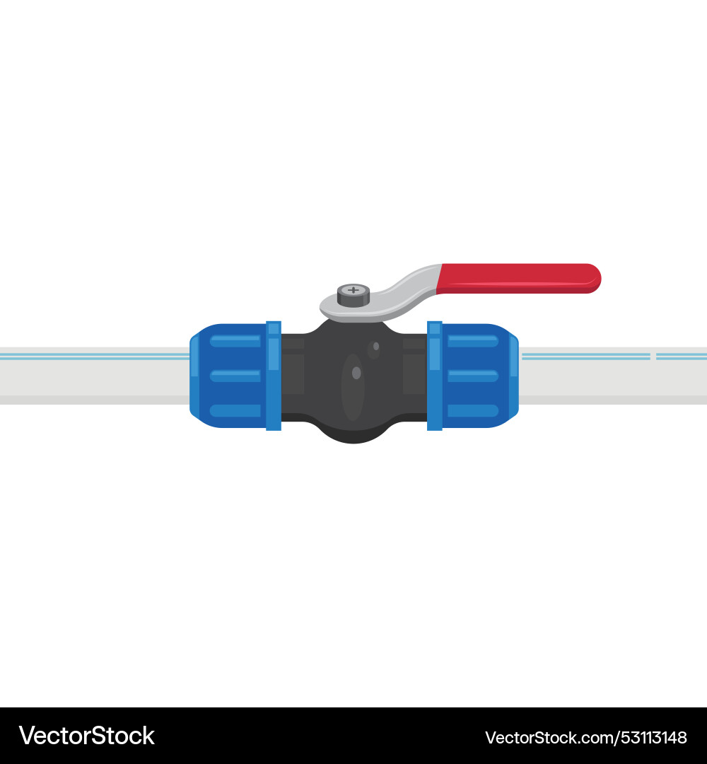 Water pipe valve handle icon element concept Vector Image