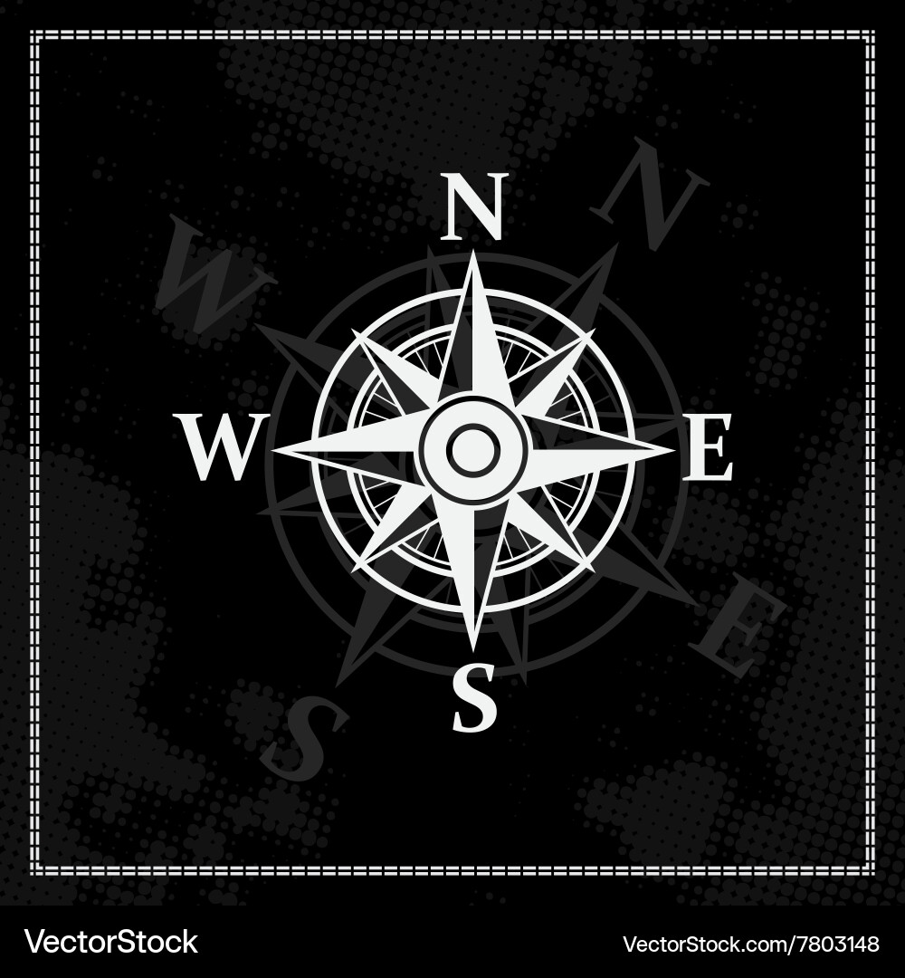Wind rose white Royalty Free Vector Image - VectorStock