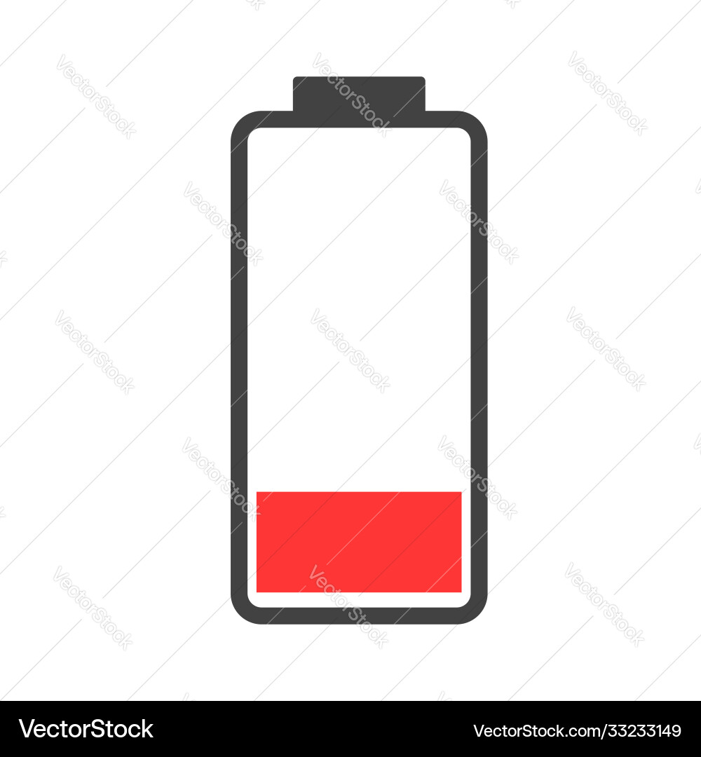Battery charge level indicator bar icon full Vector Image