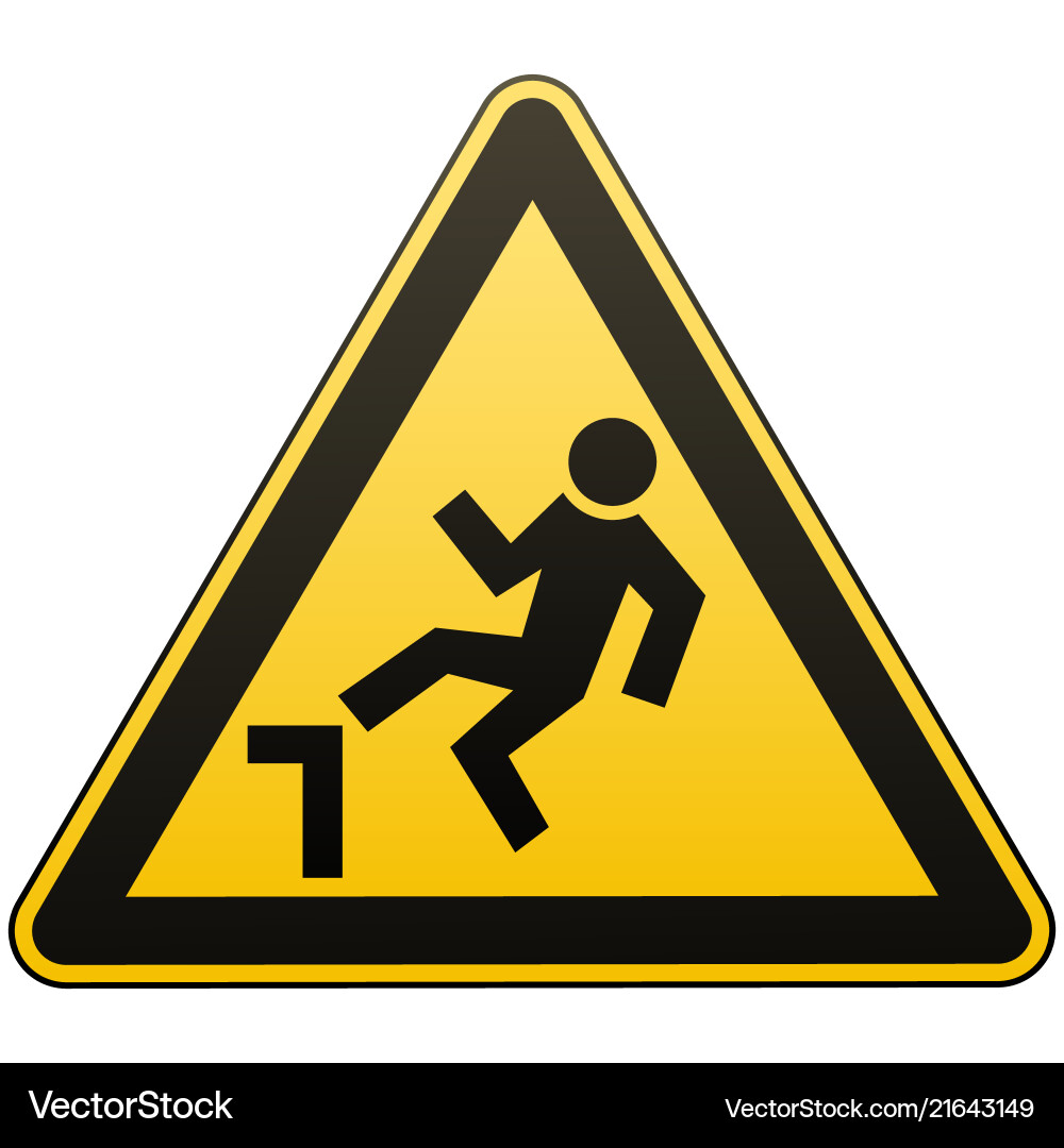 Falling Hazard - High Risk Royalty Free Vector Image