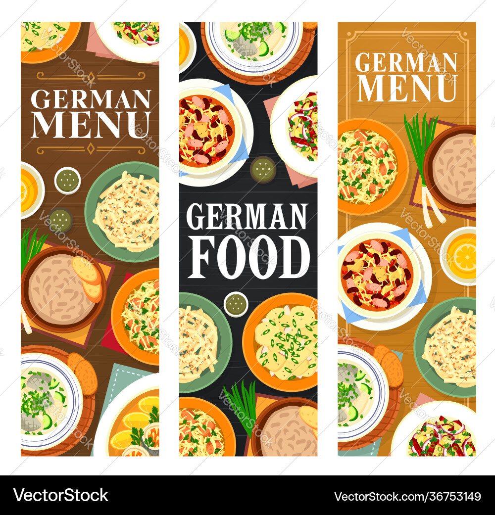 Deutsche Lebensmittel-Banner Deutsch Küche Speisekarte