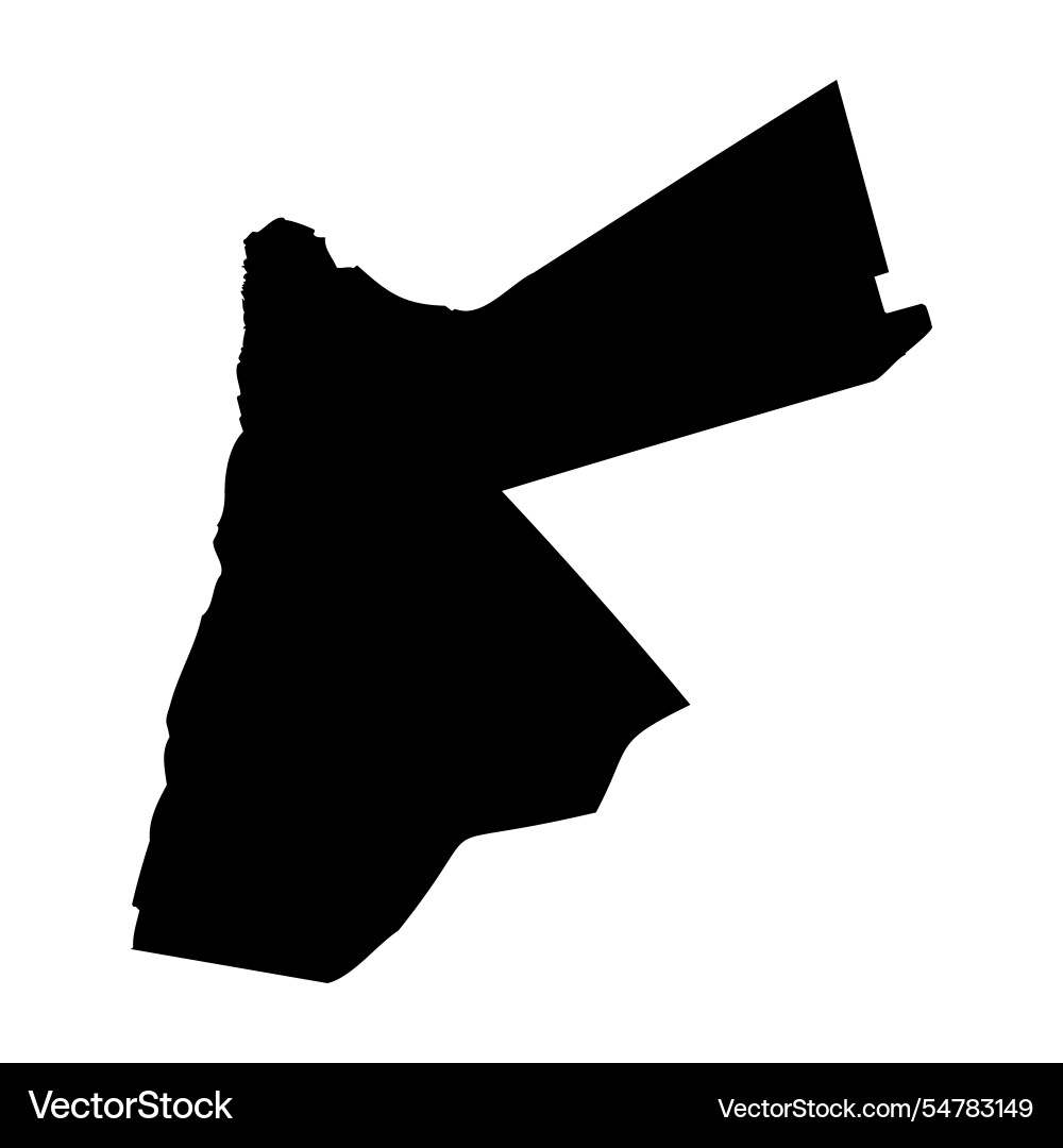 Jordan map silhouette Royalty Free Vector Image