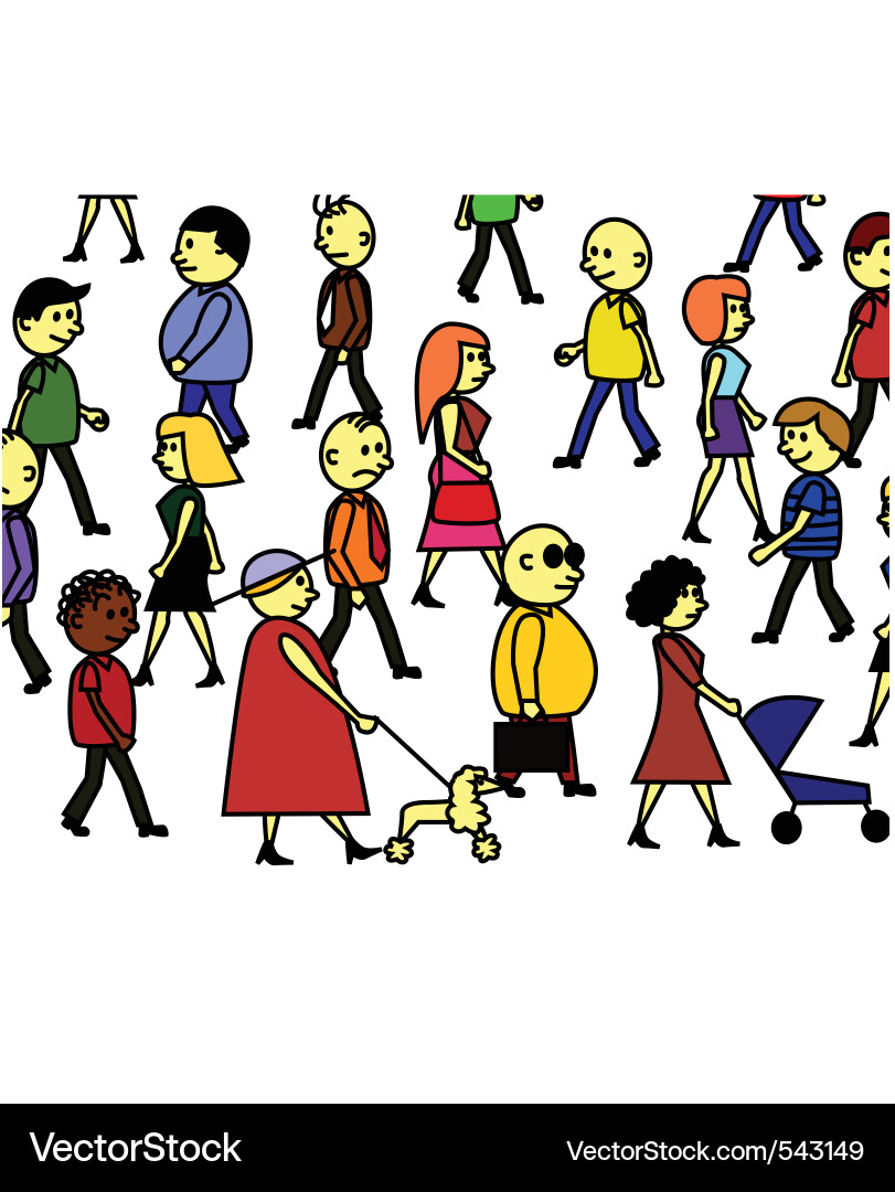 People crowd Royalty Free Vector Image - VectorStock