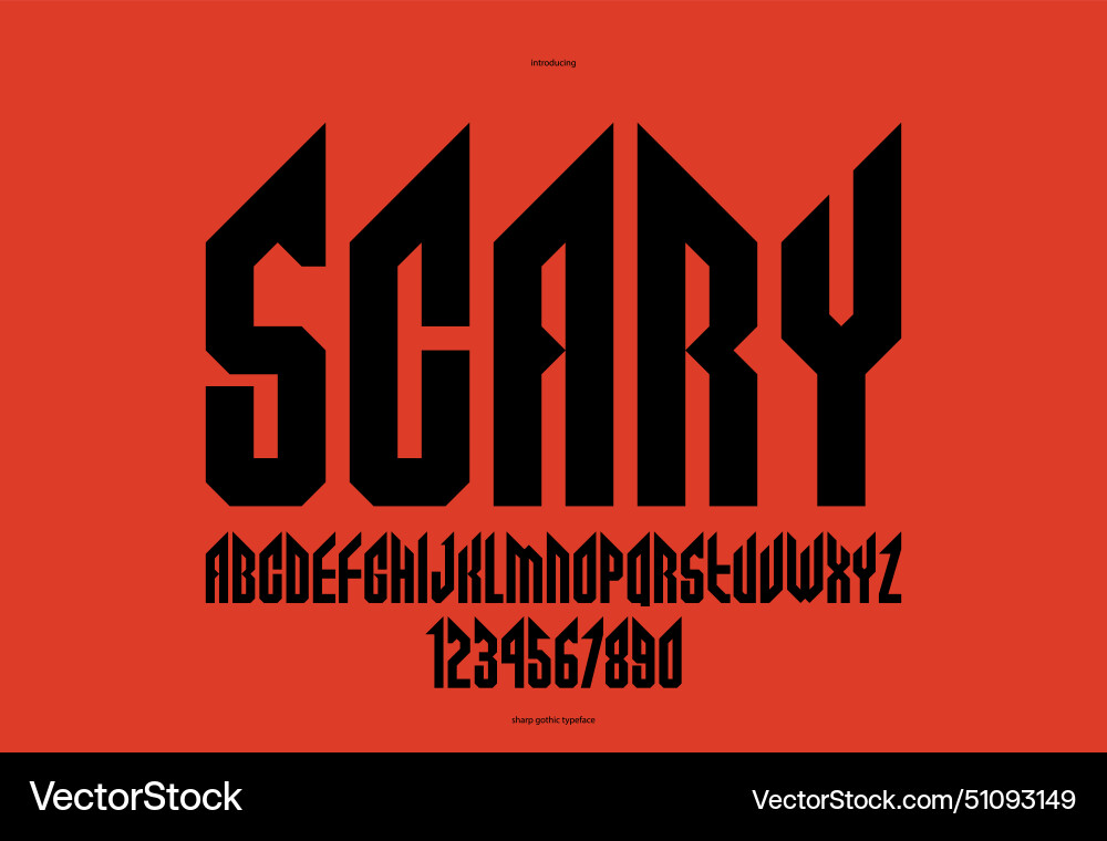 Sharp and bold display condensed font for logos Vector Image