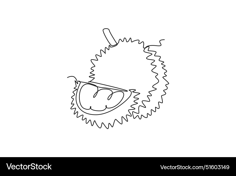 Single one line drawing whole and segment sliced Vector Image
