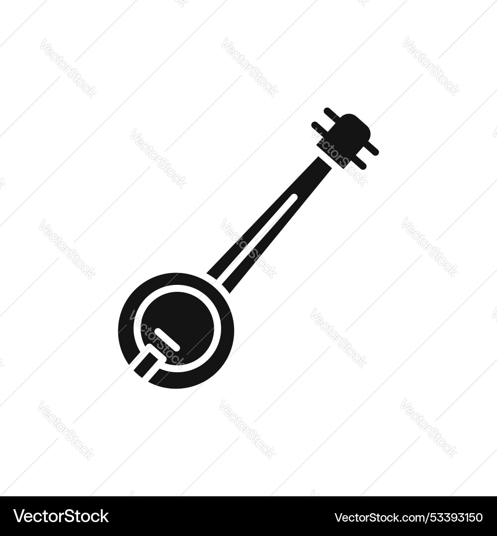 Banjo icon isolated on white background Royalty Free Vector