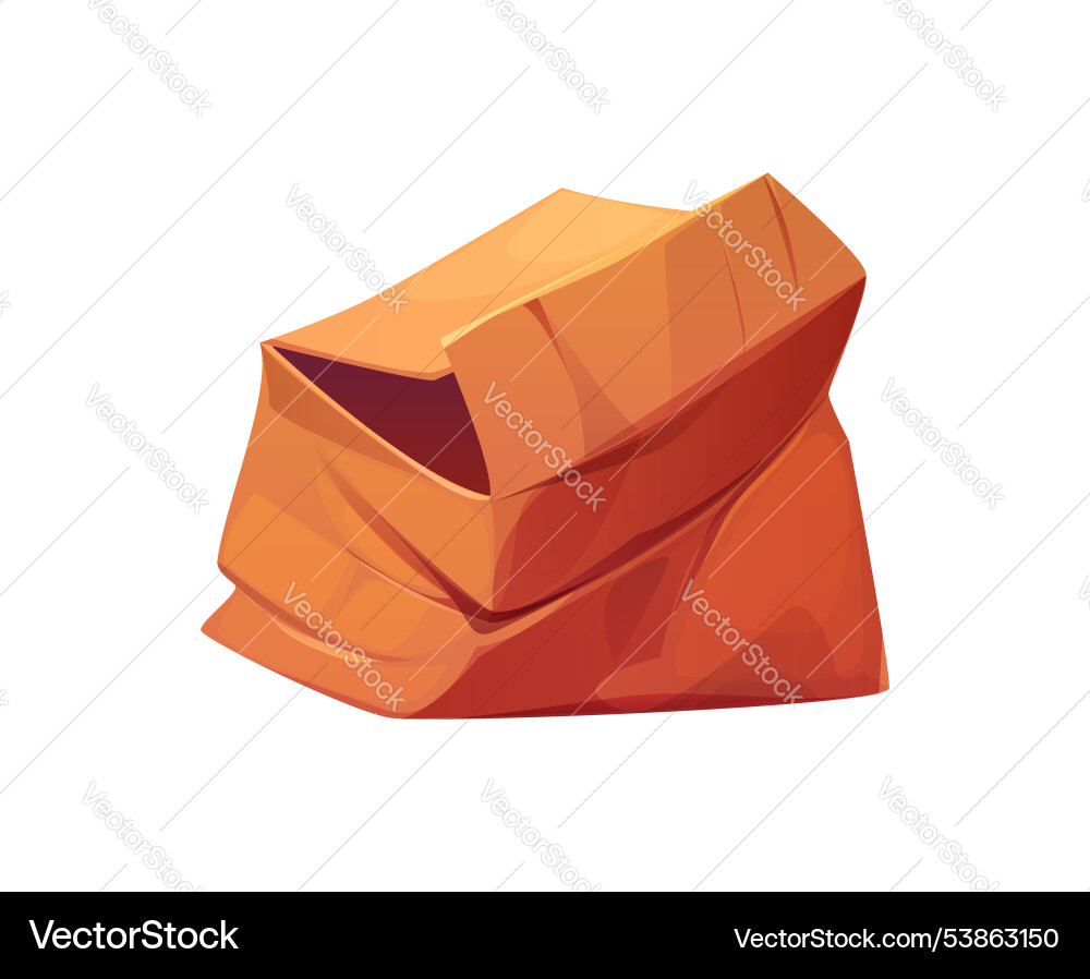 Damaged and crumpled cardboard box bent parcel Vector Image