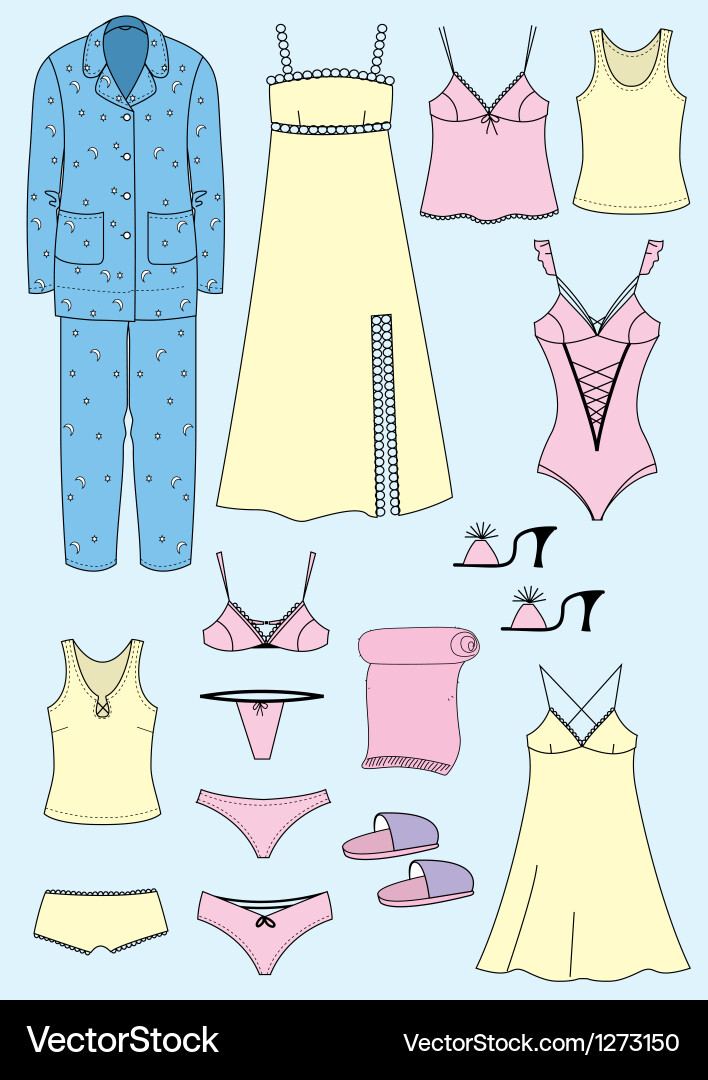 Lingerie set Royalty Free Vector Image - VectorStock