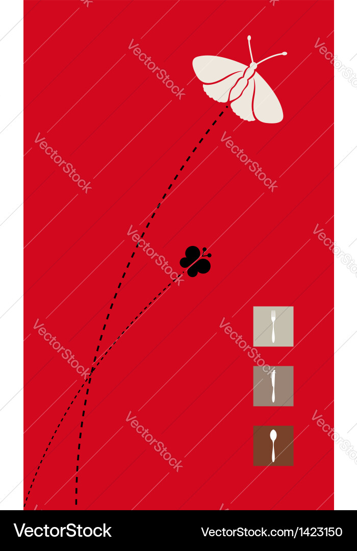 Red menu cover design Royalty Free Vector Image