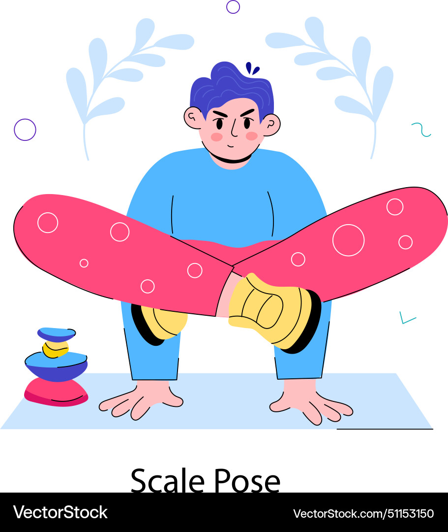 Scale pose Royalty Free Vector Image - VectorStock