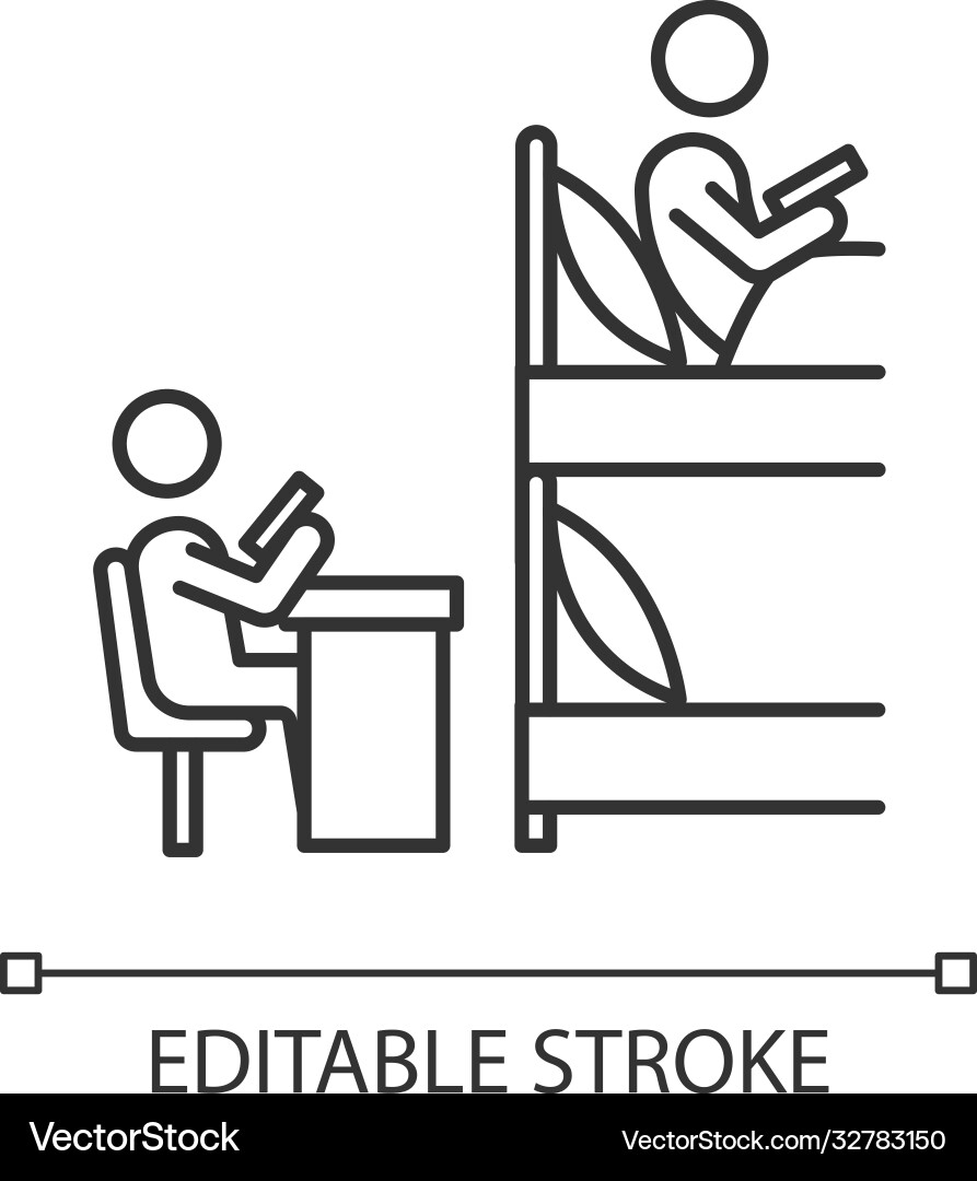 Shared Roommates Dorm Icon Royalty Free Vector Image
