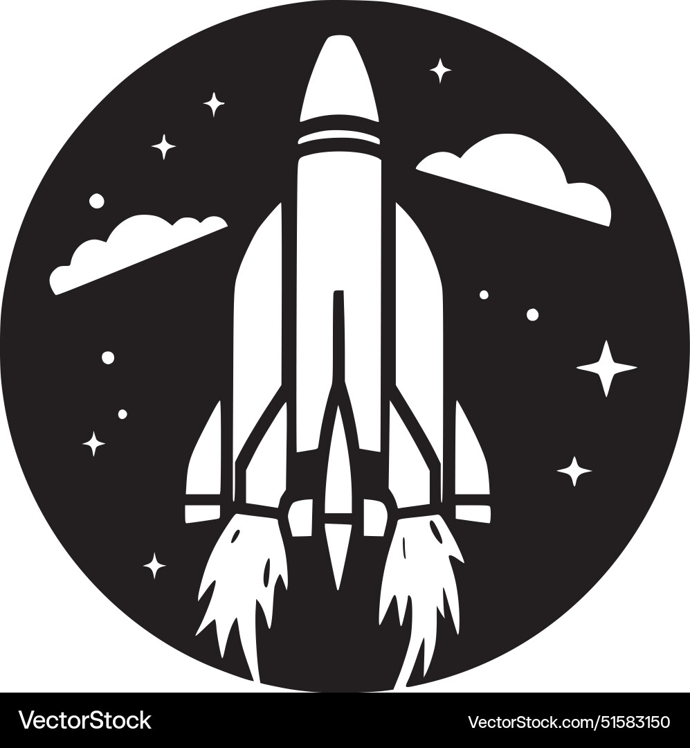 Space - minimalist and simple silhouette Vector Image