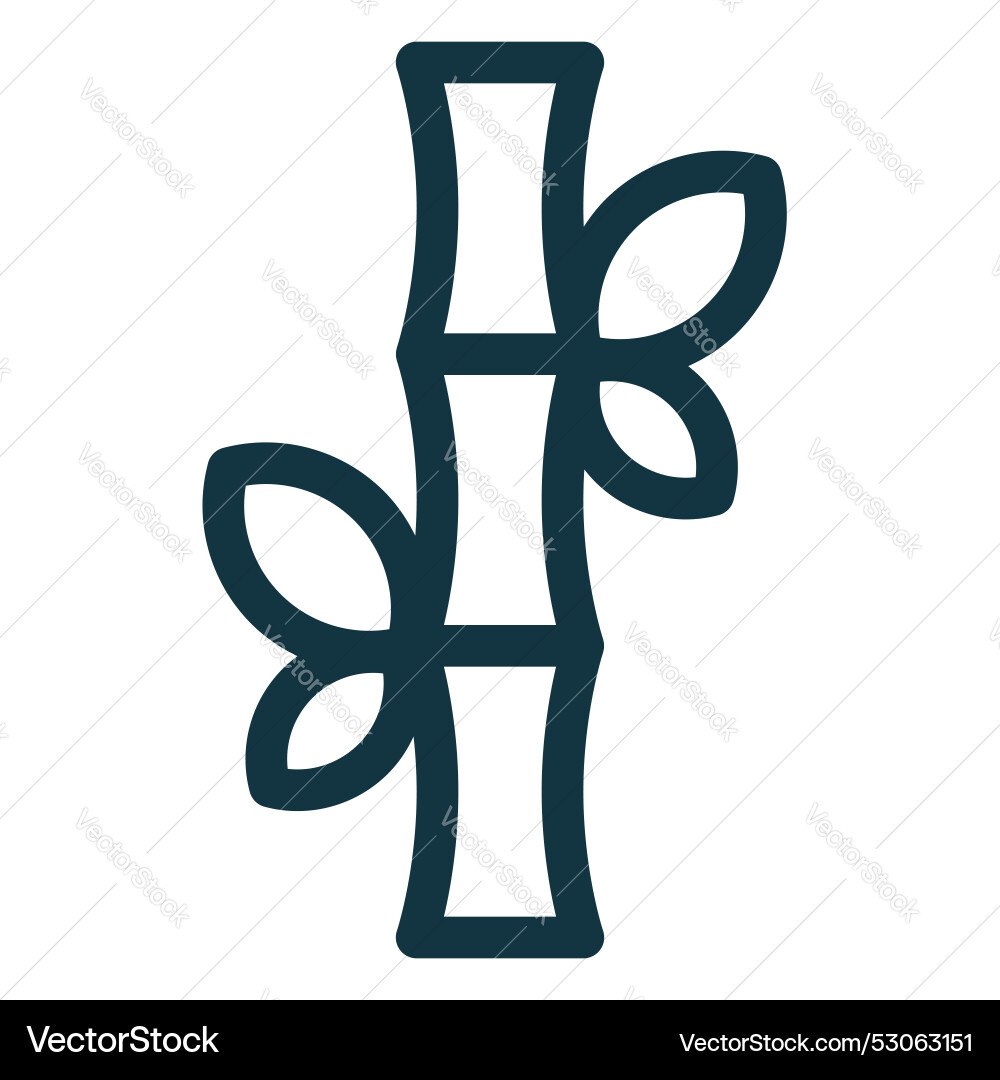 Bamboo icon natural fiber Royalty Free Vector Image