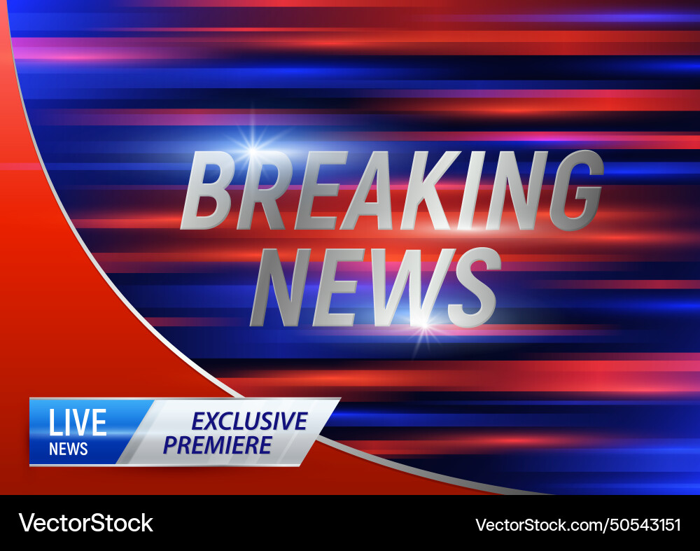 Breaking news bumper background Royalty Free Vector Image