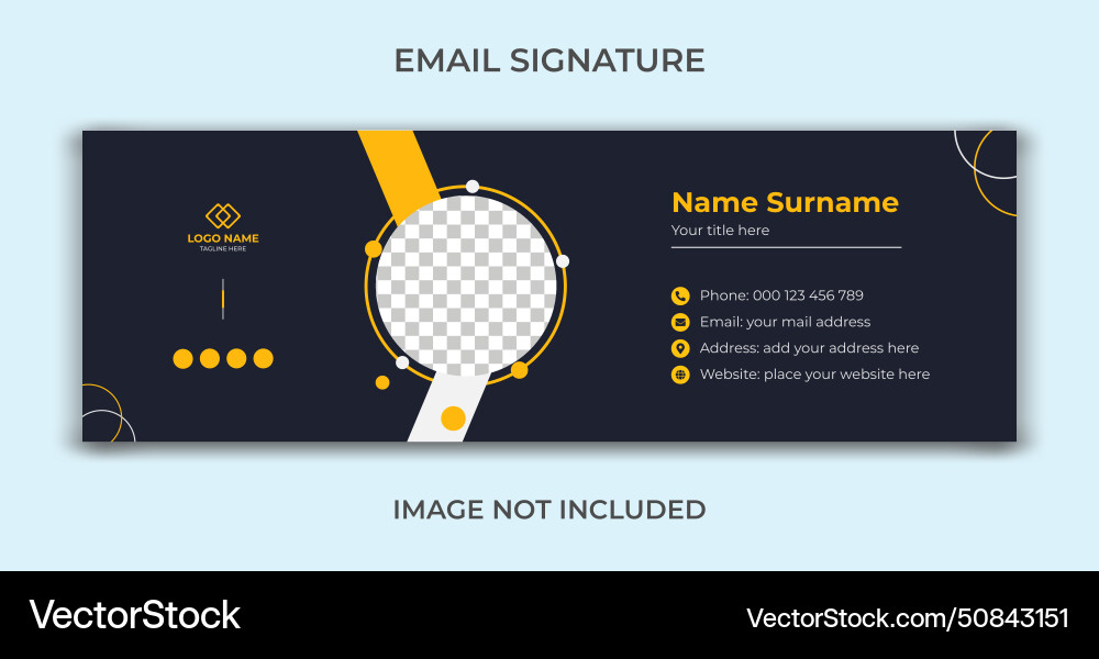 Email signature template or cover banner design Vector Image