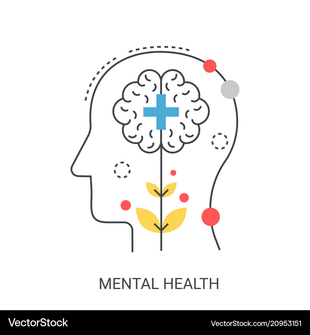 Mental health concept Royalty Free Vector Image