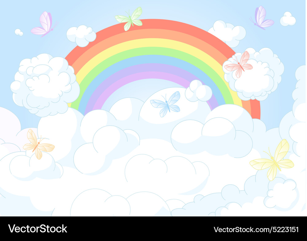 Rainbow sky Royalty Free Vector Image - VectorStock