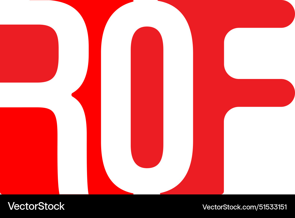 Rof letter logo design icon Royalty Free Vector Image