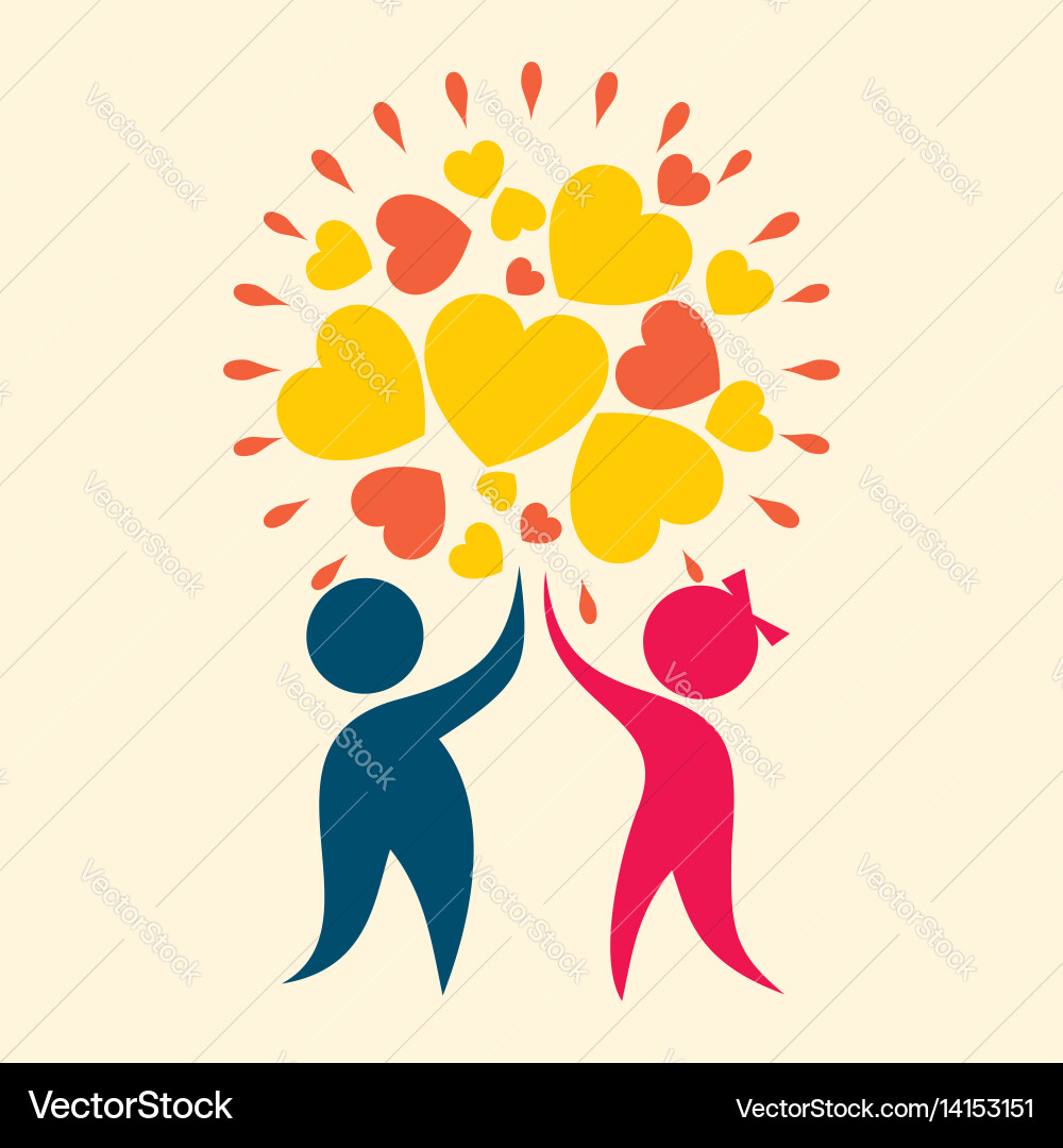Worshiping god in love Royalty Free Vector Image