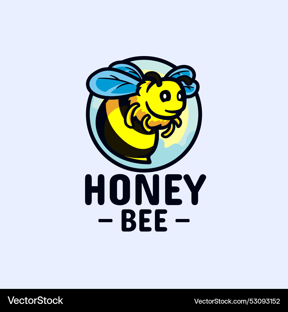 Bee mascot logo Royalty Free Vector Image - VectorStock
