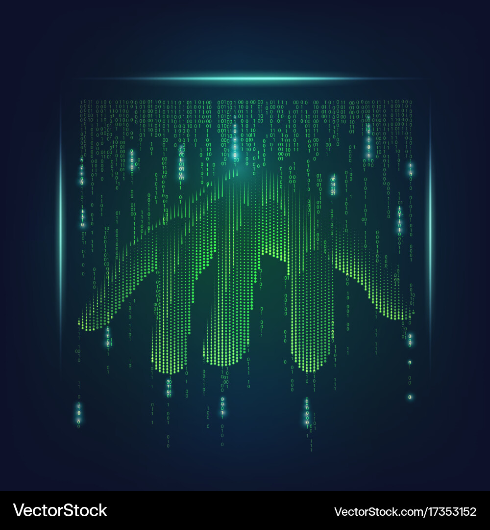 Binary Hand Reach Royalty Free Vector Image - VectorStock