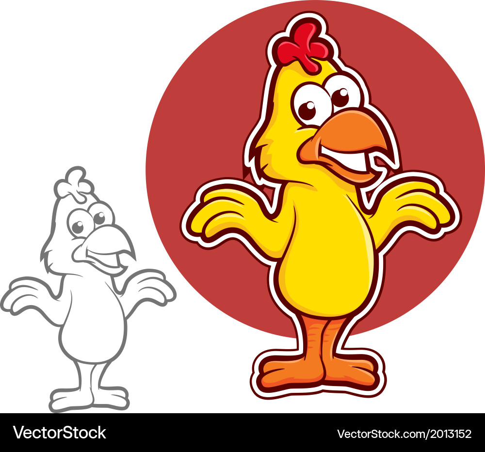 Chicken character Royalty Free Vector Image - VectorStock
