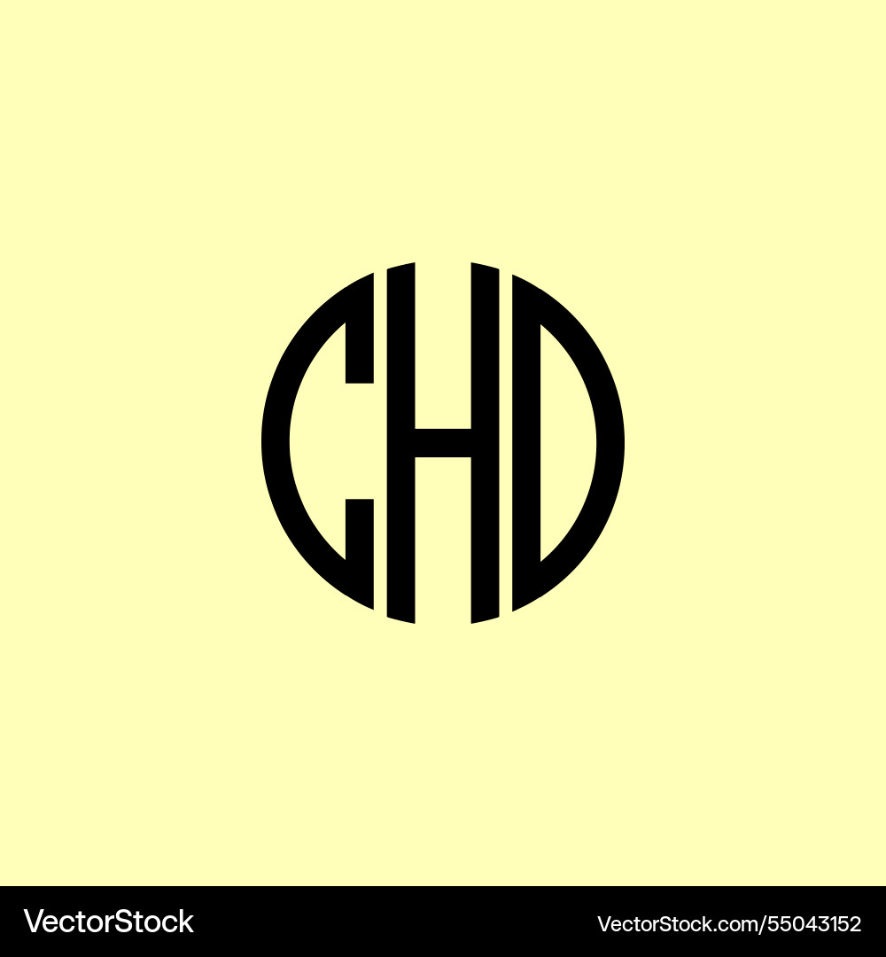 Creative rounded initial letters chd logo Vector Image