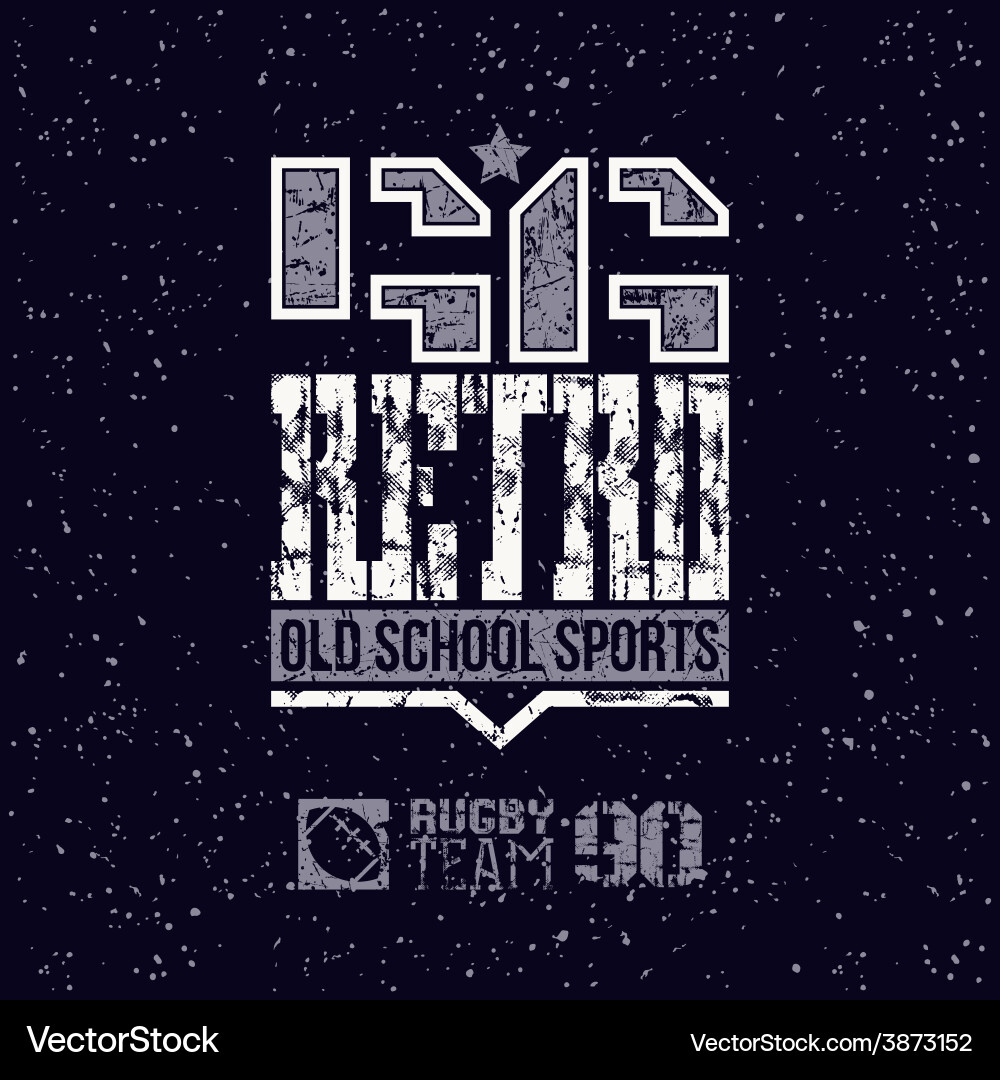 Retro sport team emblem Royalty Free Vector Image