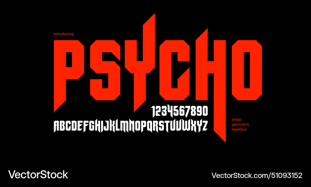Sharp and bold display font for logo gothic or Vector Image