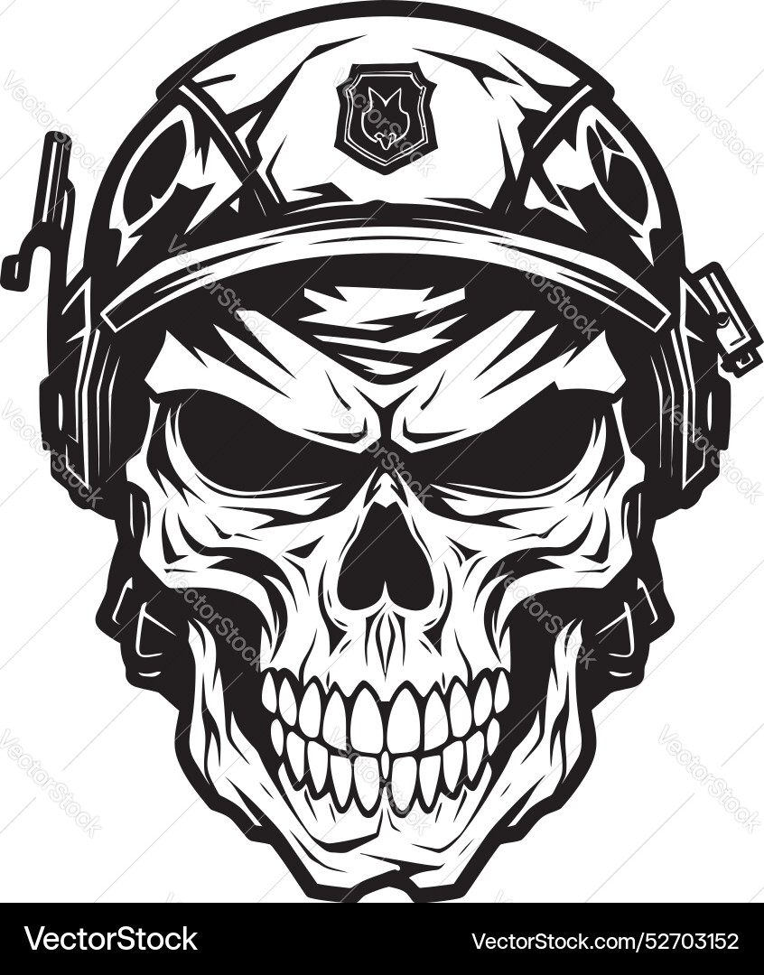 Skull death squad army graphics blitzkrieg Vector Image