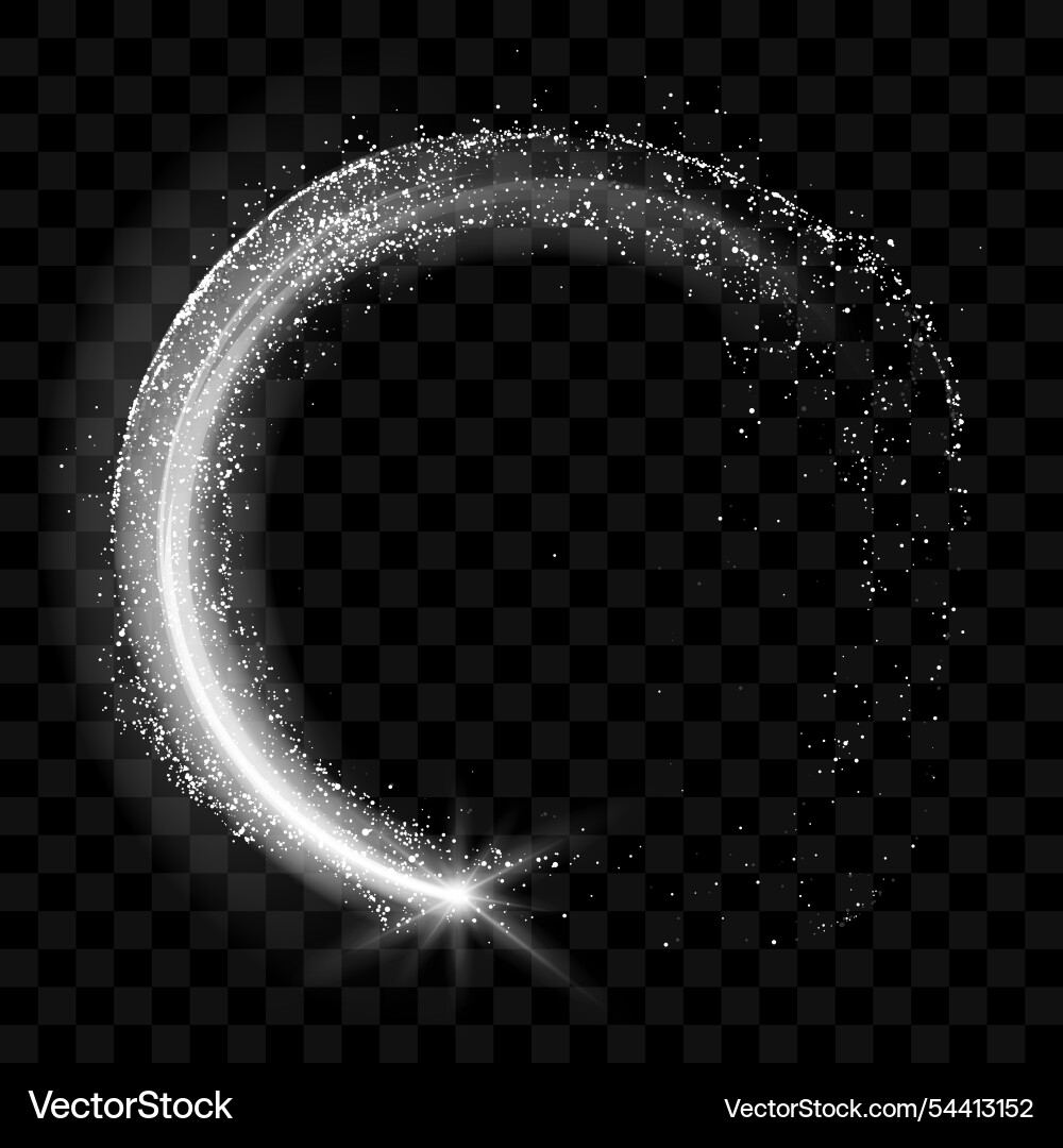 Snowy round flash overlay effect on transparent Vector Image