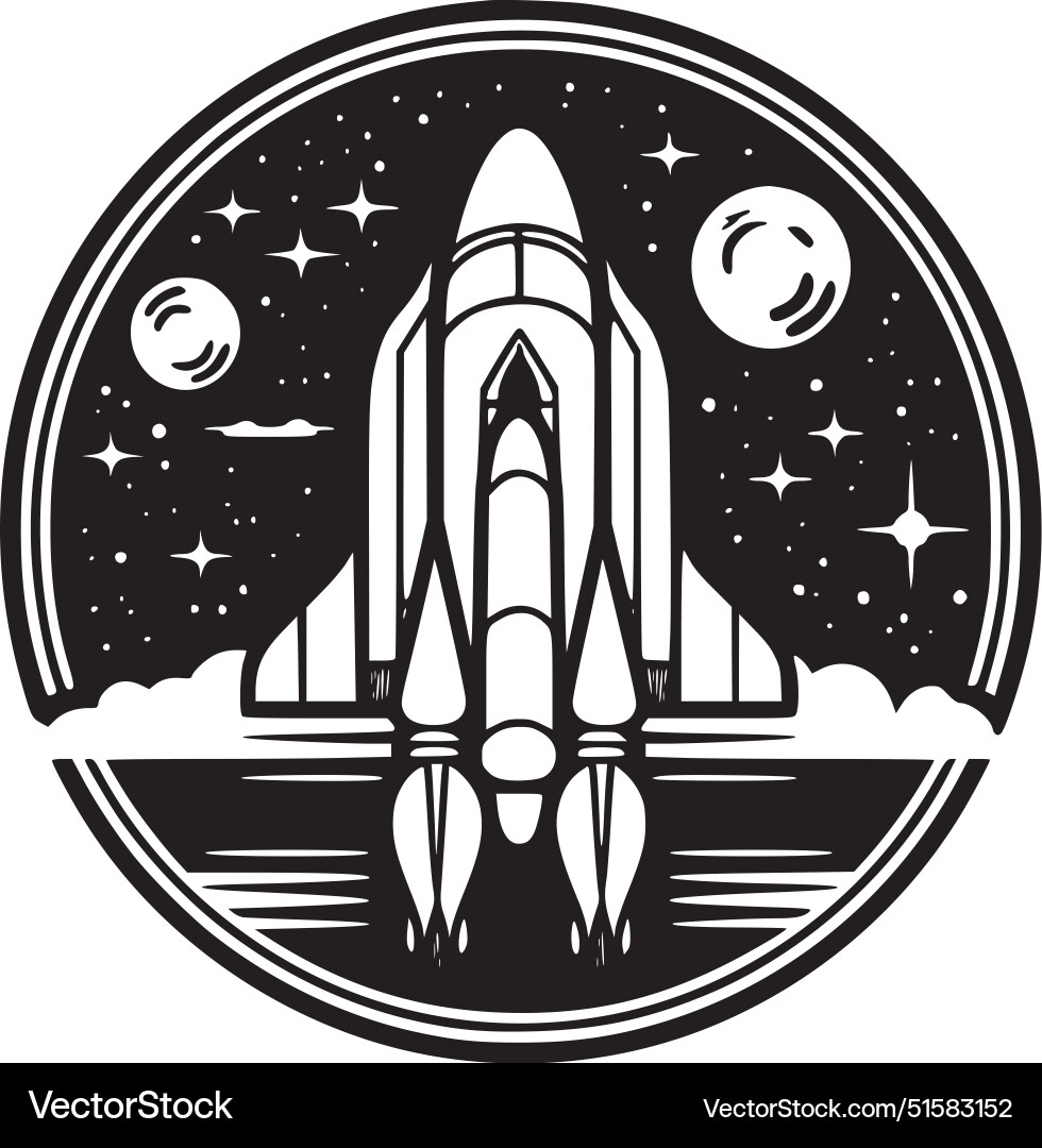 Space - minimalist and simple silhouette Vector Image