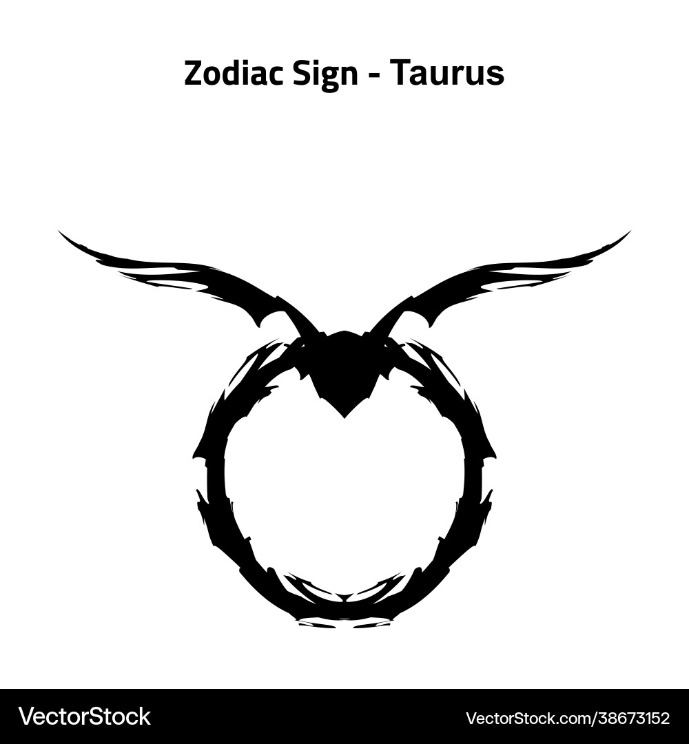 Zodiac sign taurus Royalty Free Vector Image - VectorStock