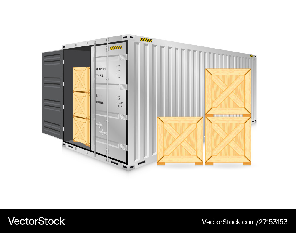 Cargo container Royalty Free Vector Image - VectorStock