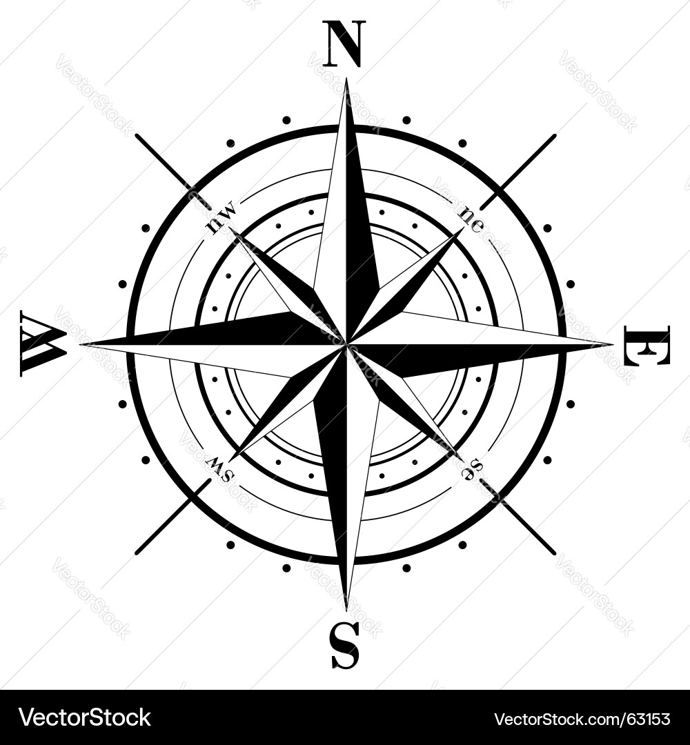 Compass rose Royalty Free Vector Image - VectorStock