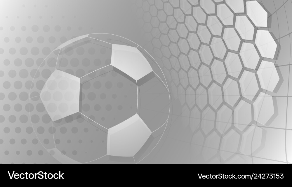 Gray Soccer Background with Ball Royalty Free Vector Image