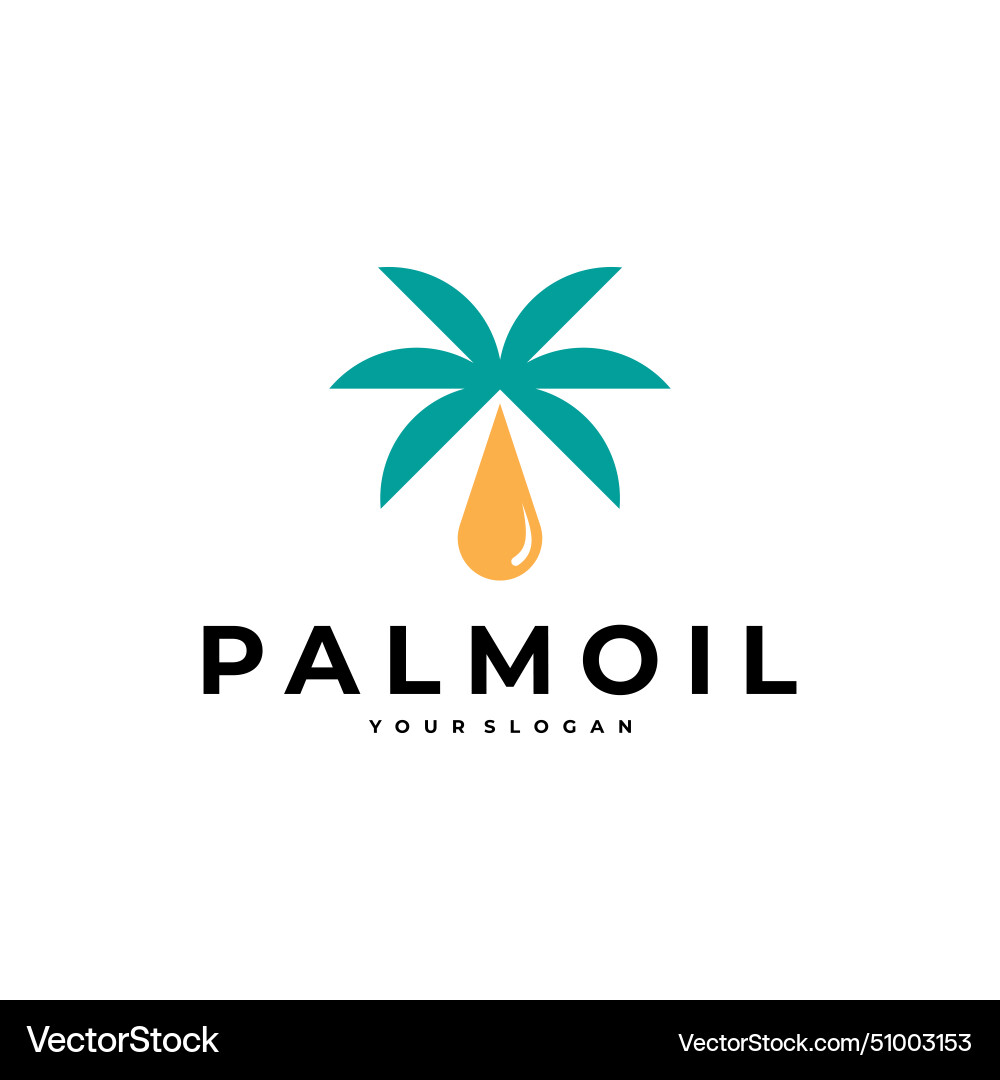 Palm oil tree logo icon Royalty Free Vector Image