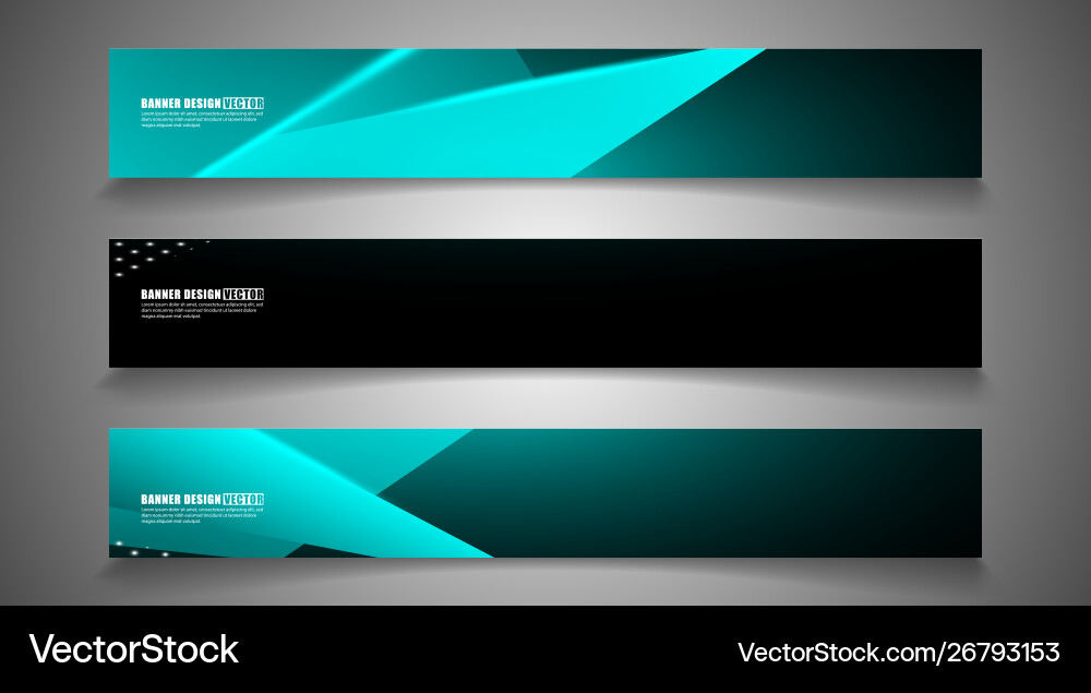 Set Dreieck Hintergrund Licht Header Banner Vektorbild