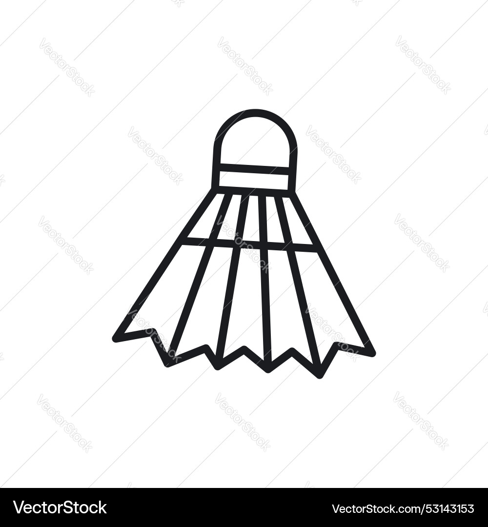 Shuttlecock icon symbol on white background Vector Image