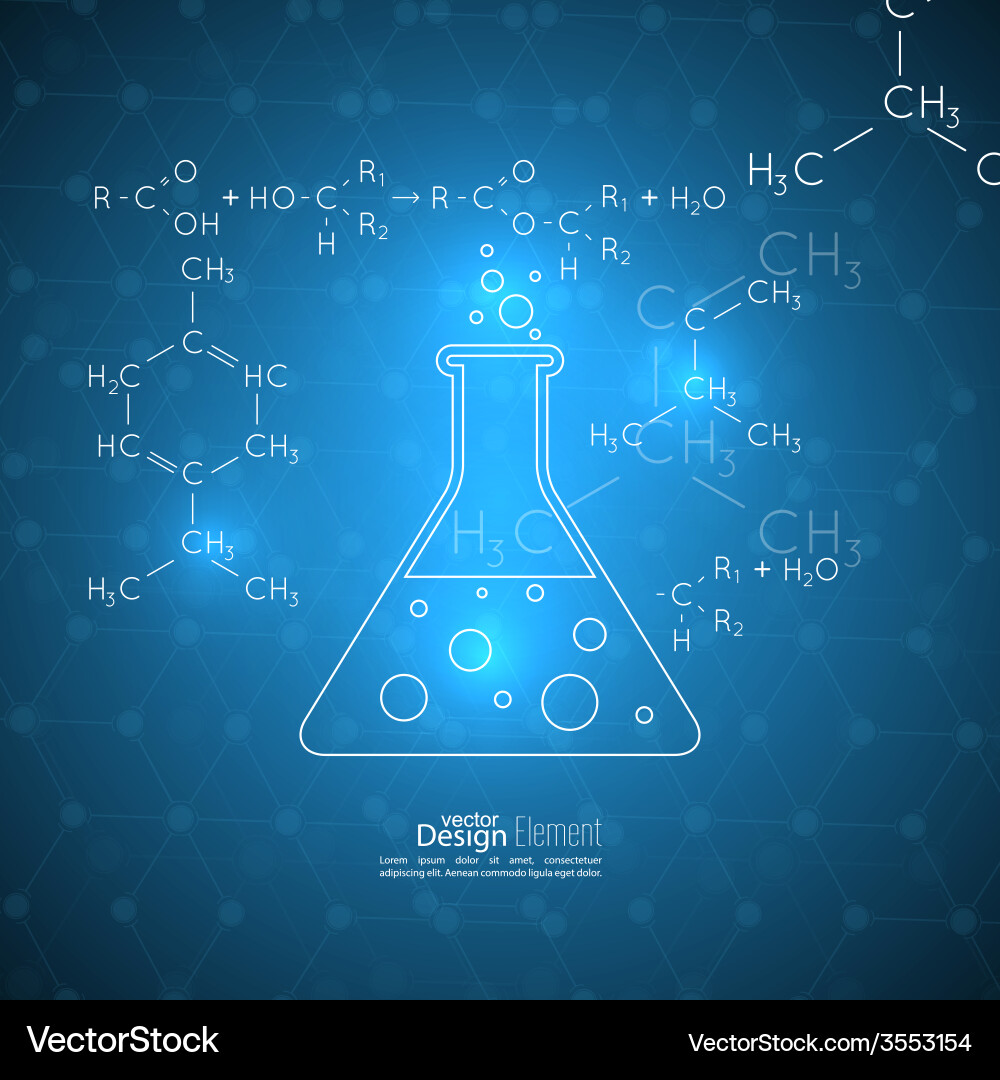 Abstract background with molecule structure Vector Image
