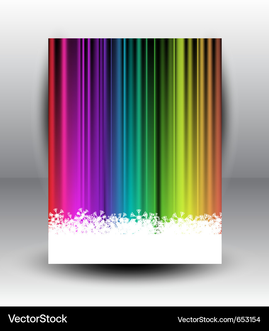 Colorful Star Snow Background Royalty Free Vector Image